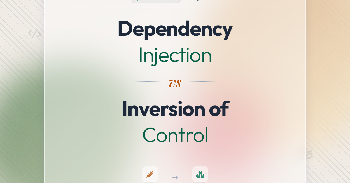 Dependency Injection vs. Inversion of Control: Demystifying the ...