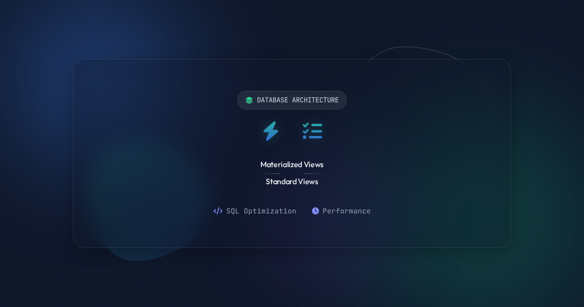 Materialized vs. Standard Views: SQL Performance Guide for Developers